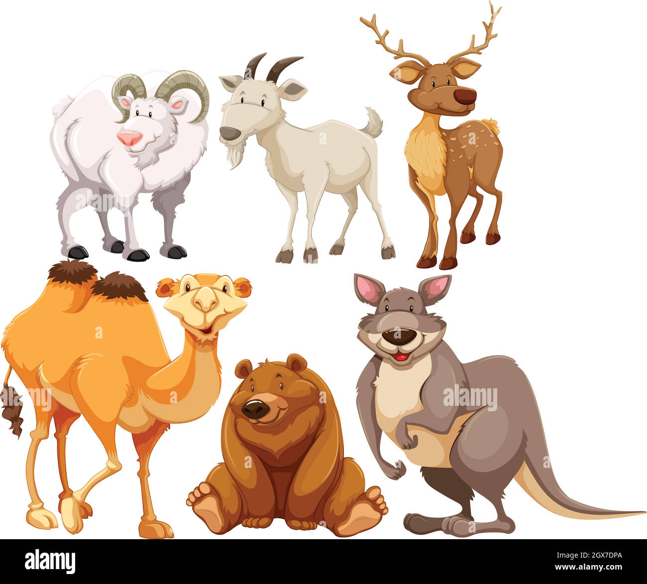 Sitting goats Stock Vector Images - Alamy