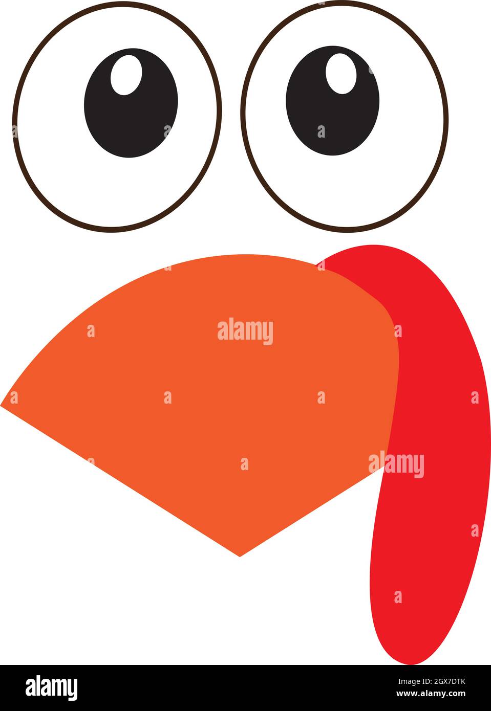 vector illustration of a funny turkey face, Thanksgiving turkey Stock ...