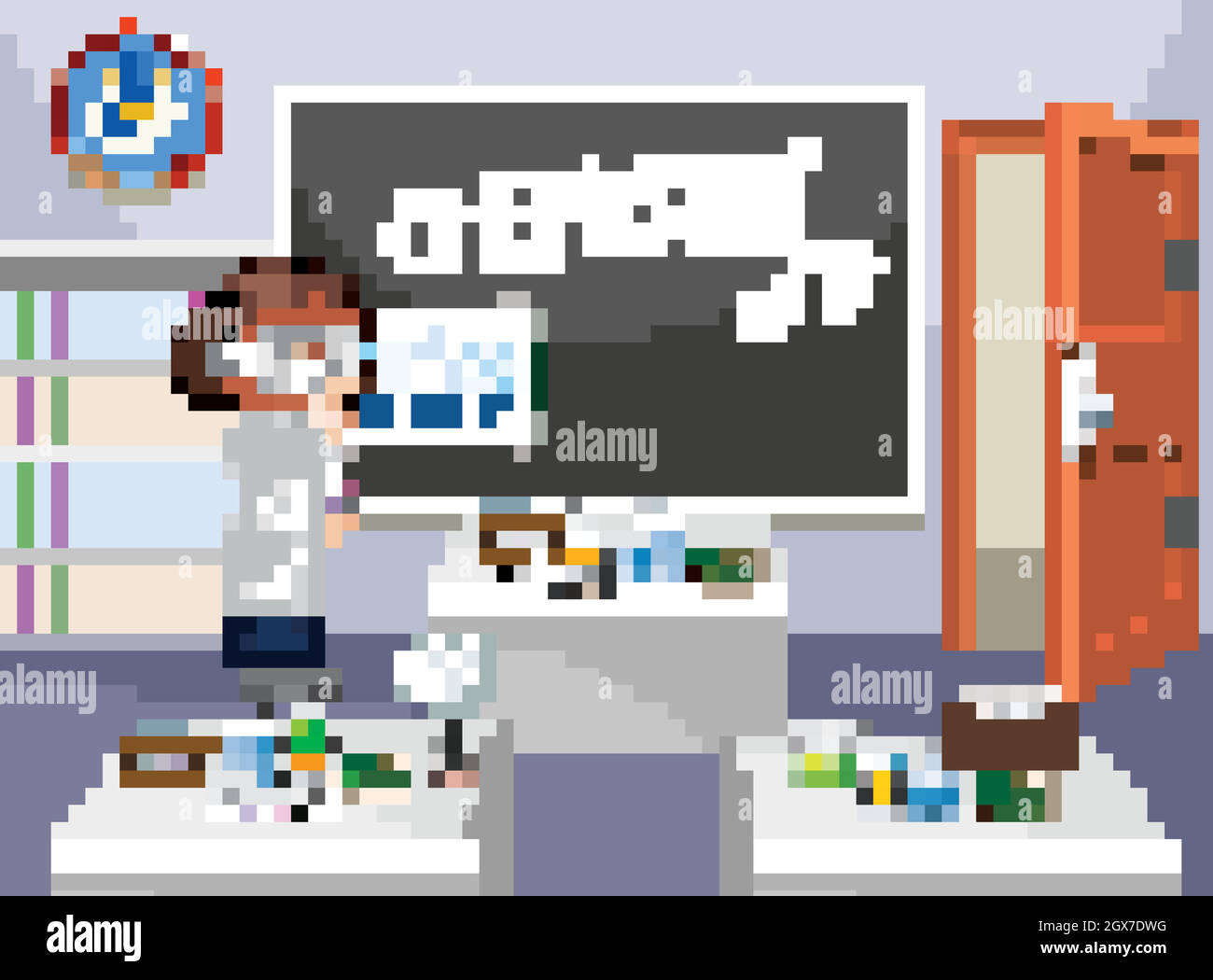 Classroom scene with science student inside Stock Vector Image & Art ...