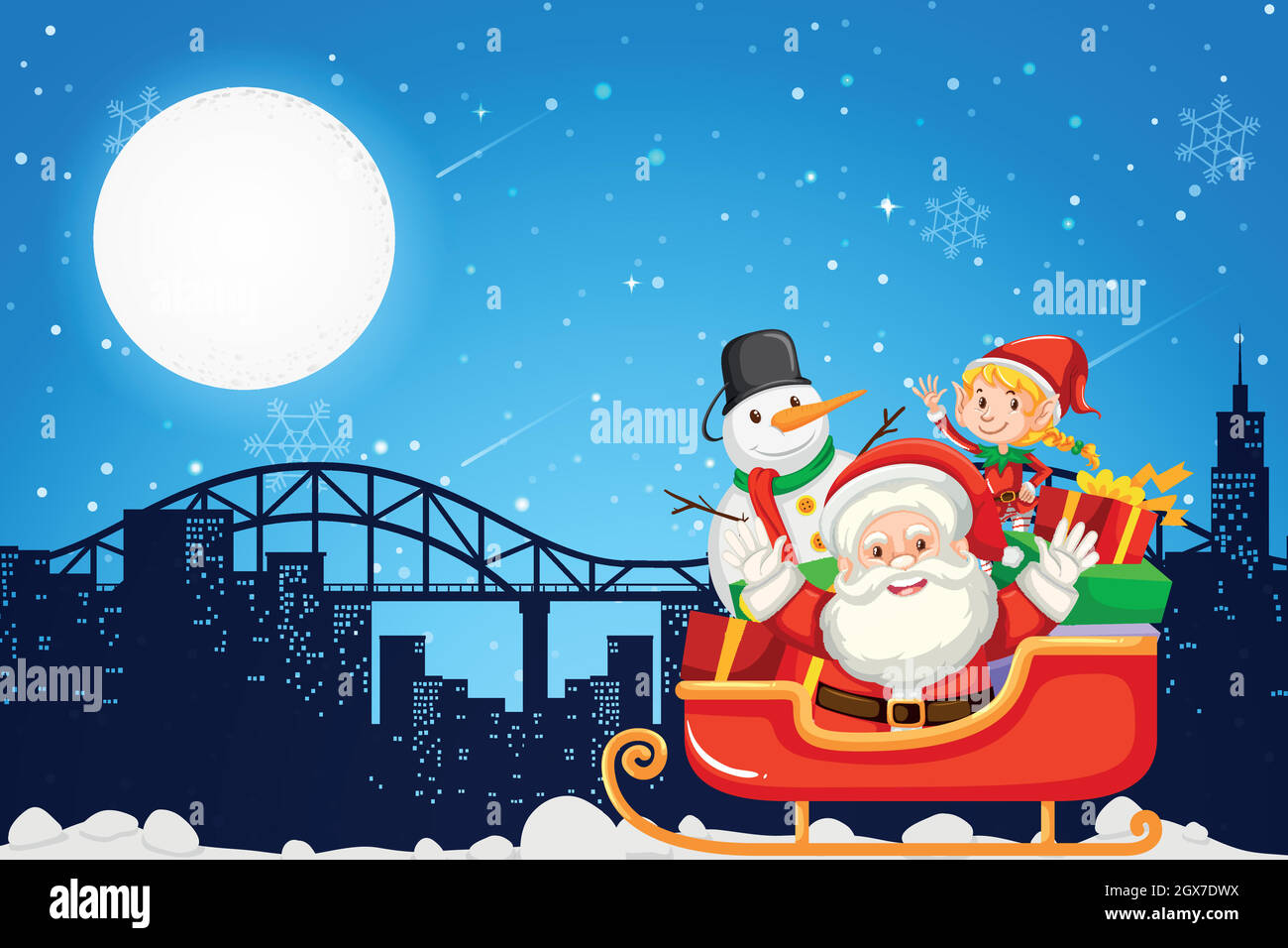Santa claus silhouette in Stock Vector Images - Alamy