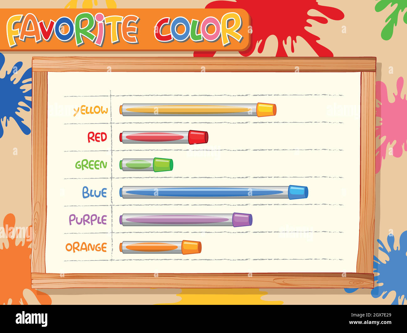 Favorite color chart template Stock Vector Image & Art - Alamy