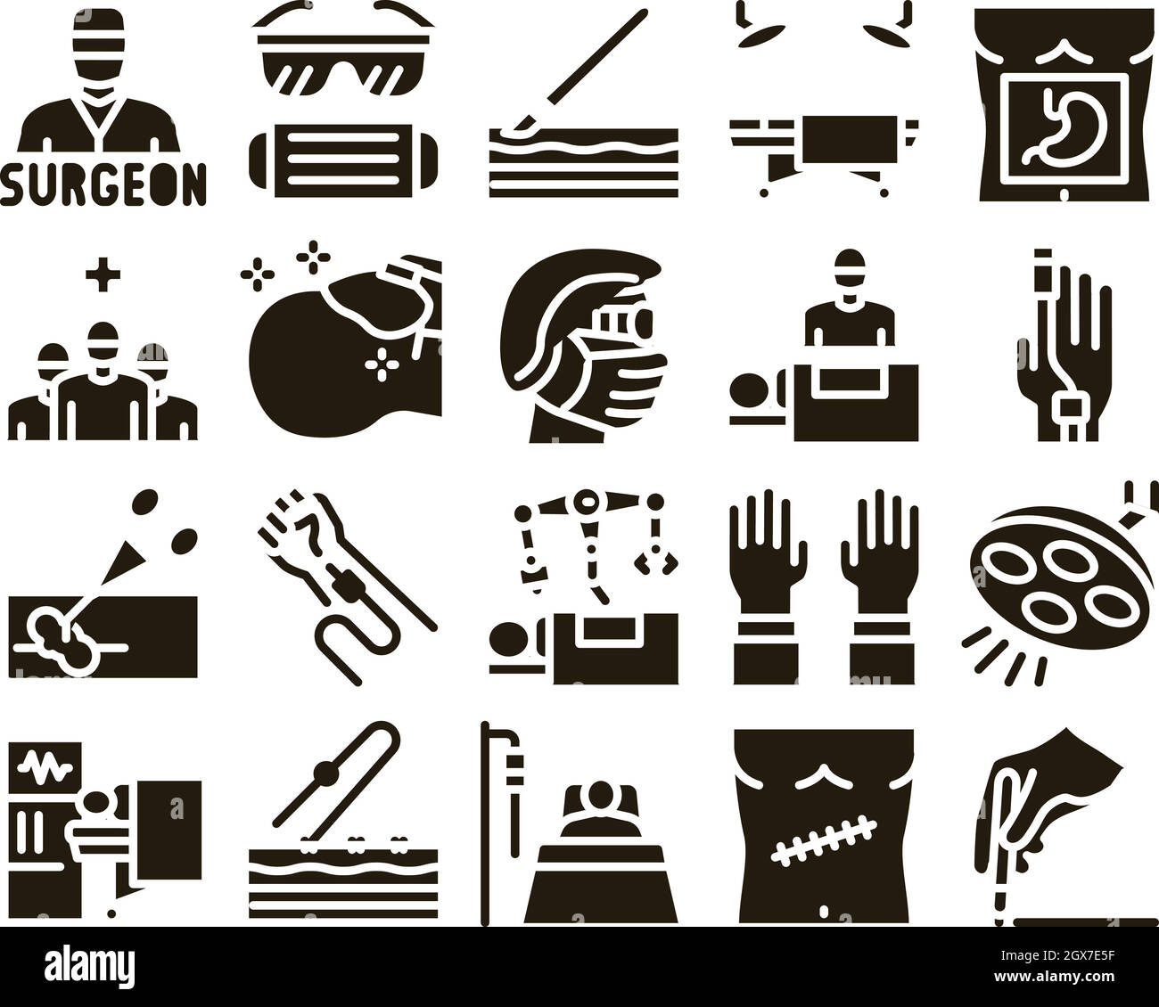 Medical treatment table patient Stock Vector Images - Alamy