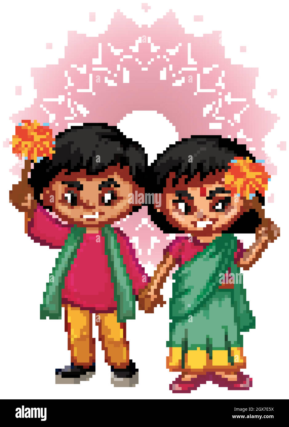 Happy indian children in Stock Vector Images - Alamy