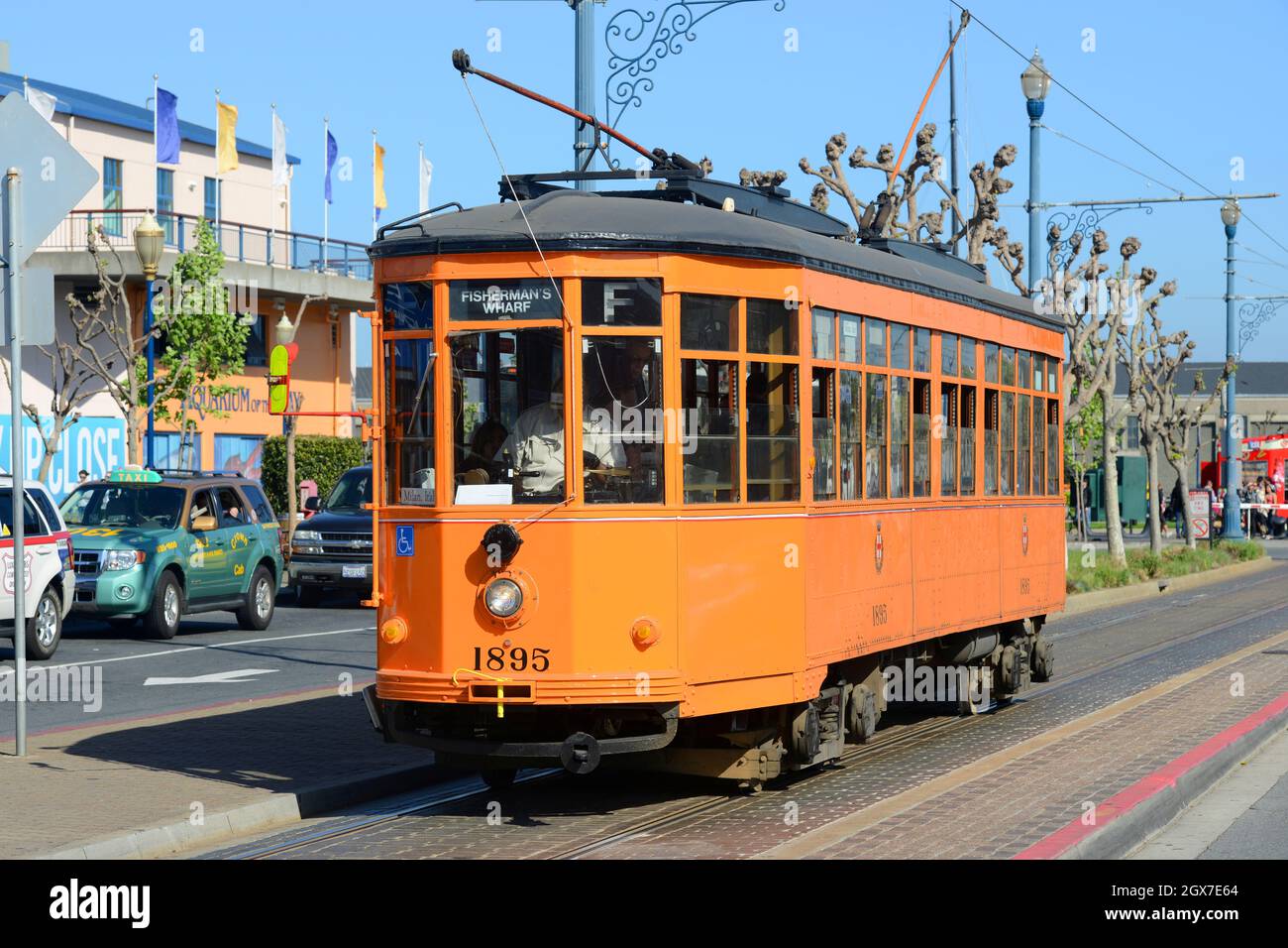 F-line Antique Peter Witt streetcar No.1895 Milan Italy in Fisherman's ...