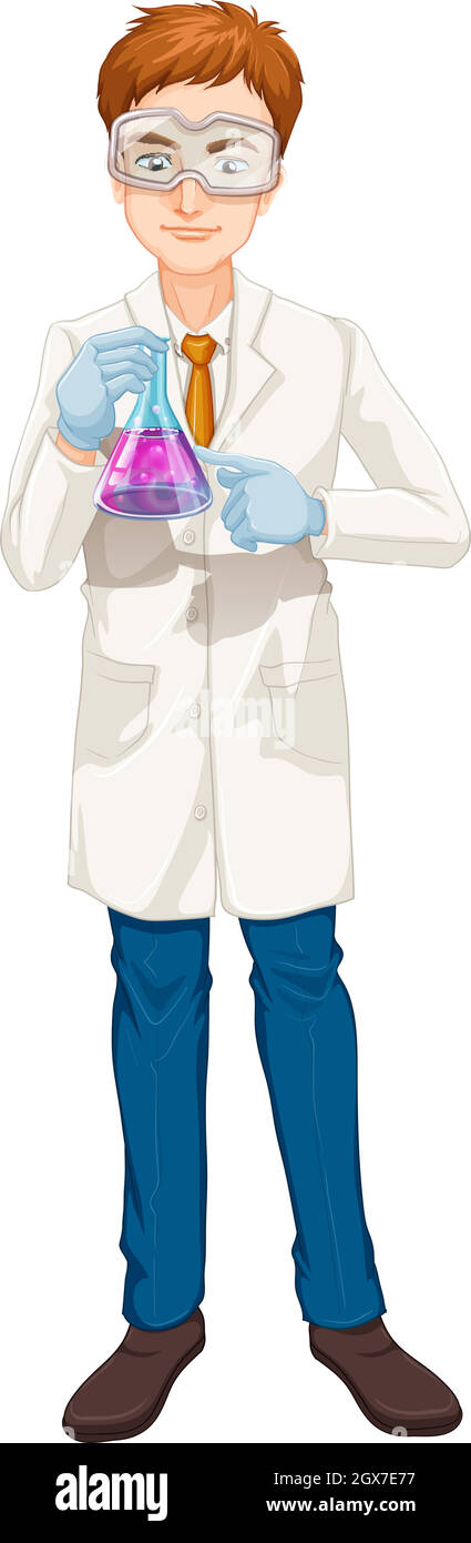 Scientist holding laboratory tube Cut Out Stock Images & Pictures - Alamy