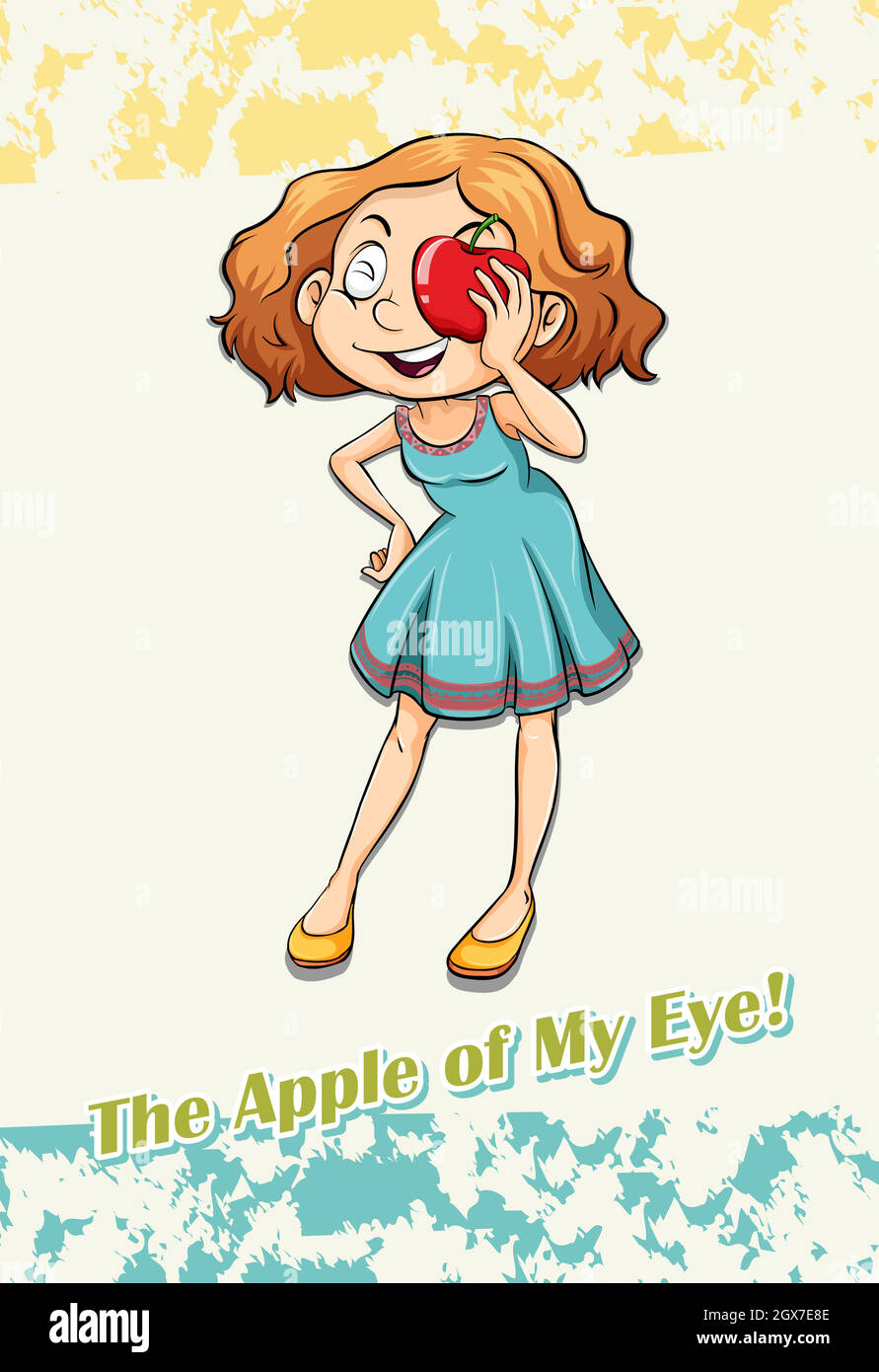 Idiom apple of my eye Stock Vector Image & Art - Alamy