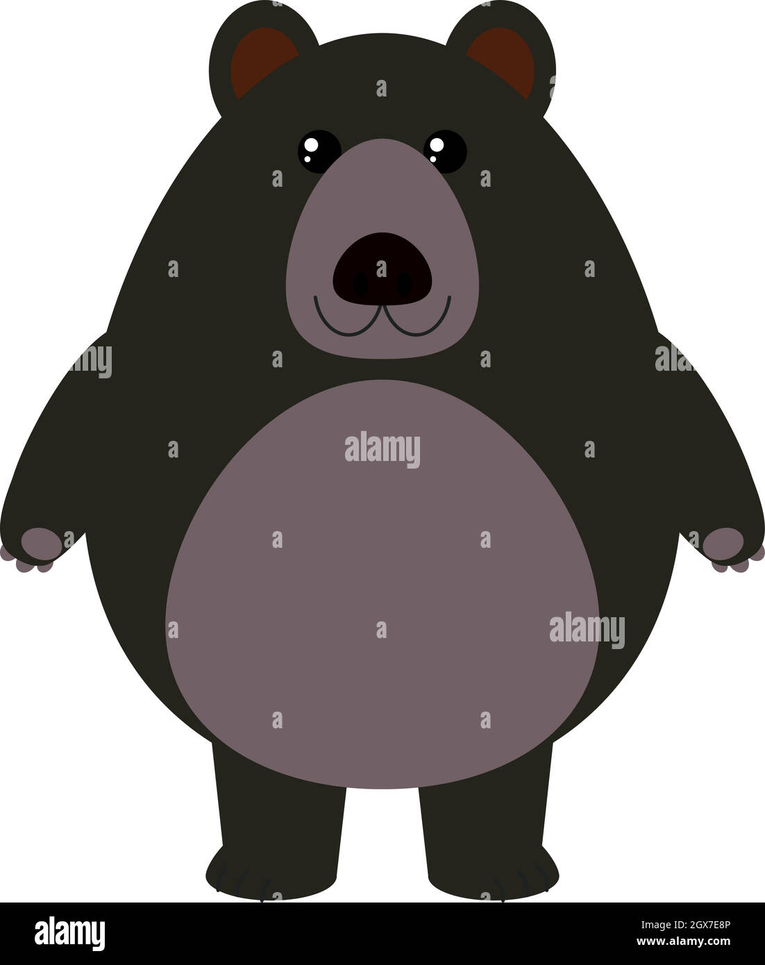 Drawing bear on white Cut Out Stock Images & Pictures - Alamy