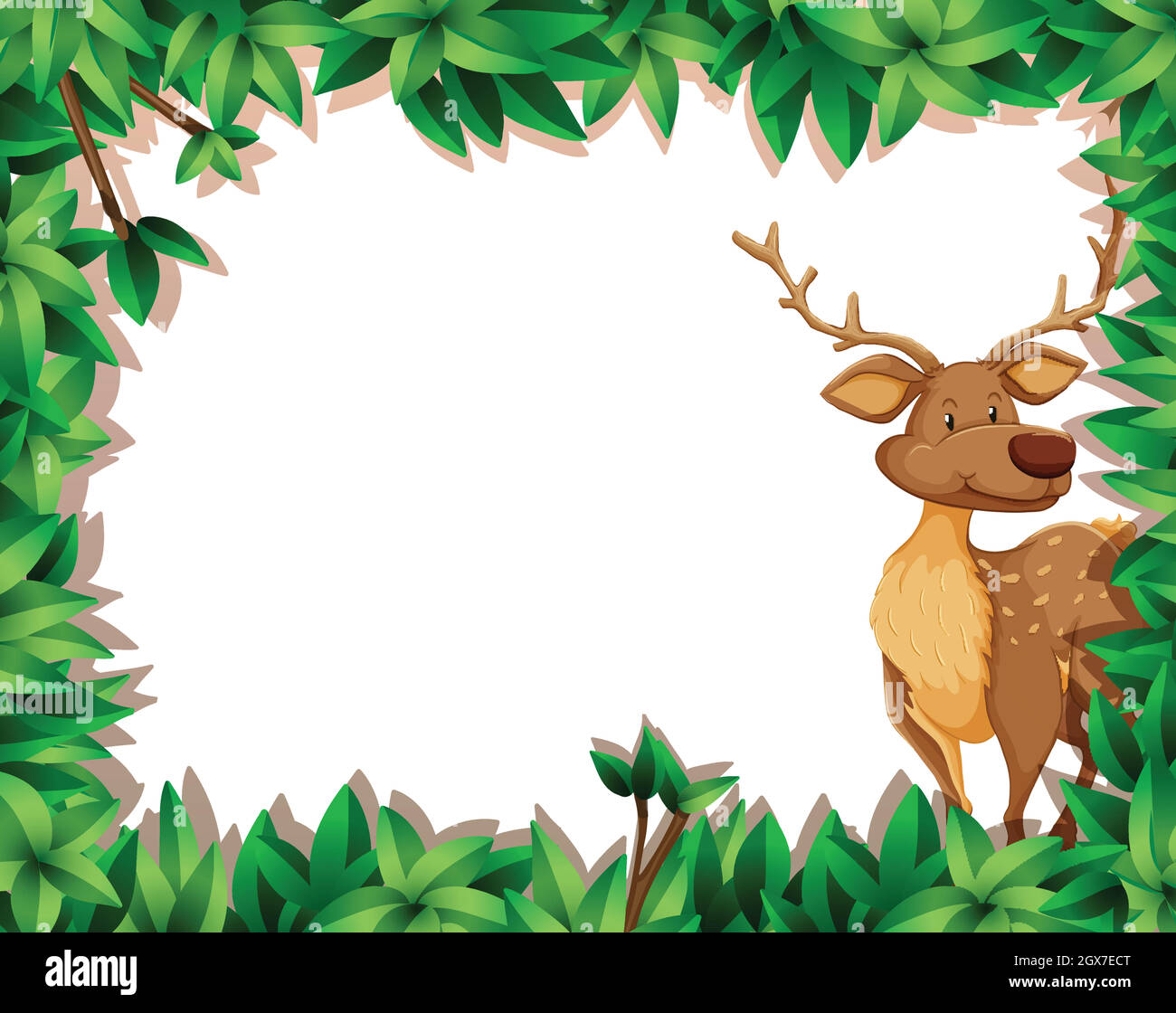 Cute deer wildlife image Stock Vector Images - Alamy