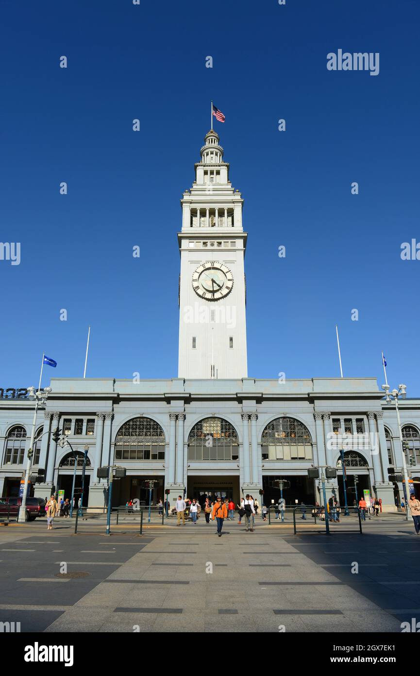 San Francisco Ferry Building at downtown San Francisco, California CA ...