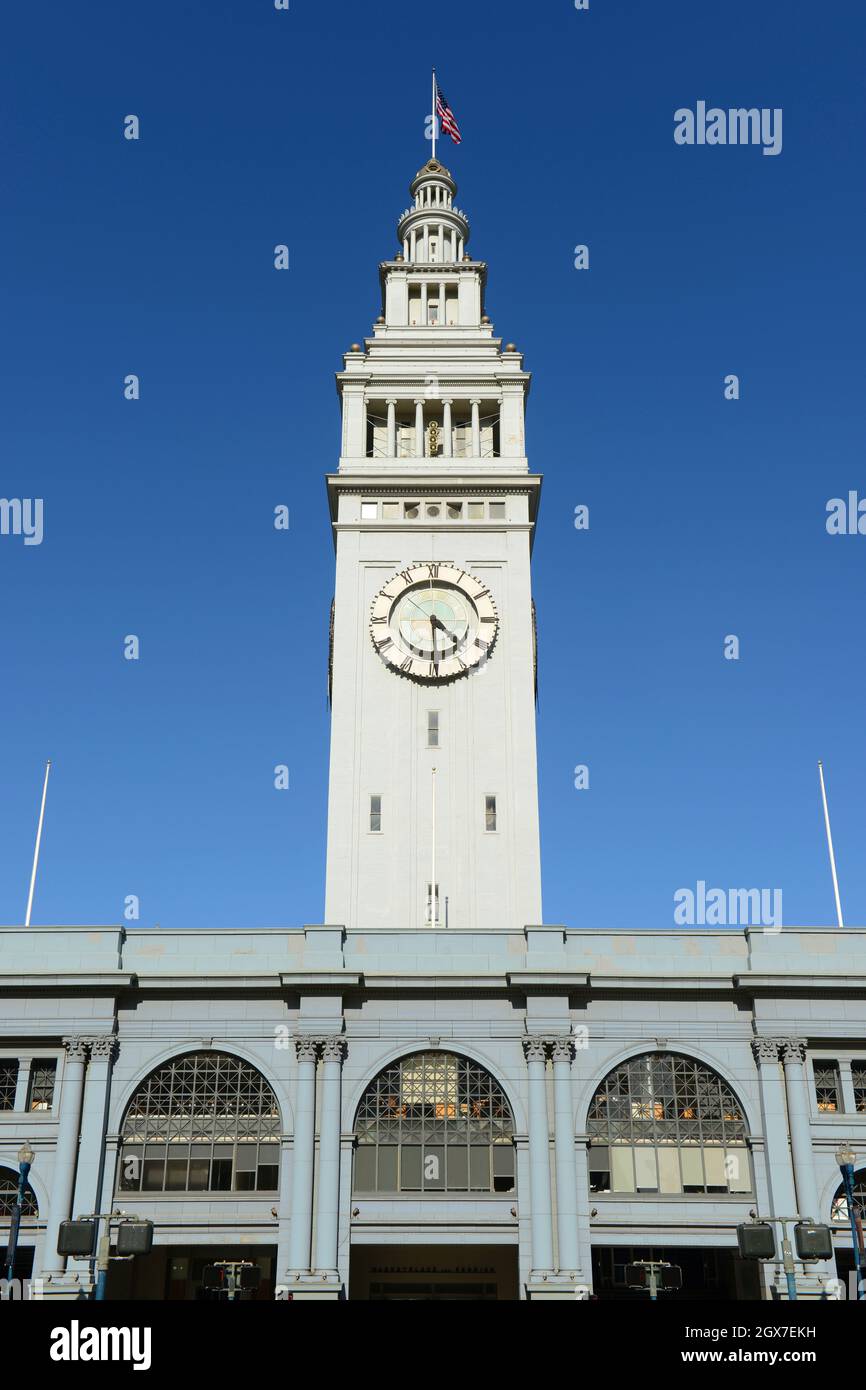 San Francisco Ferry Building at downtown San Francisco, California CA ...