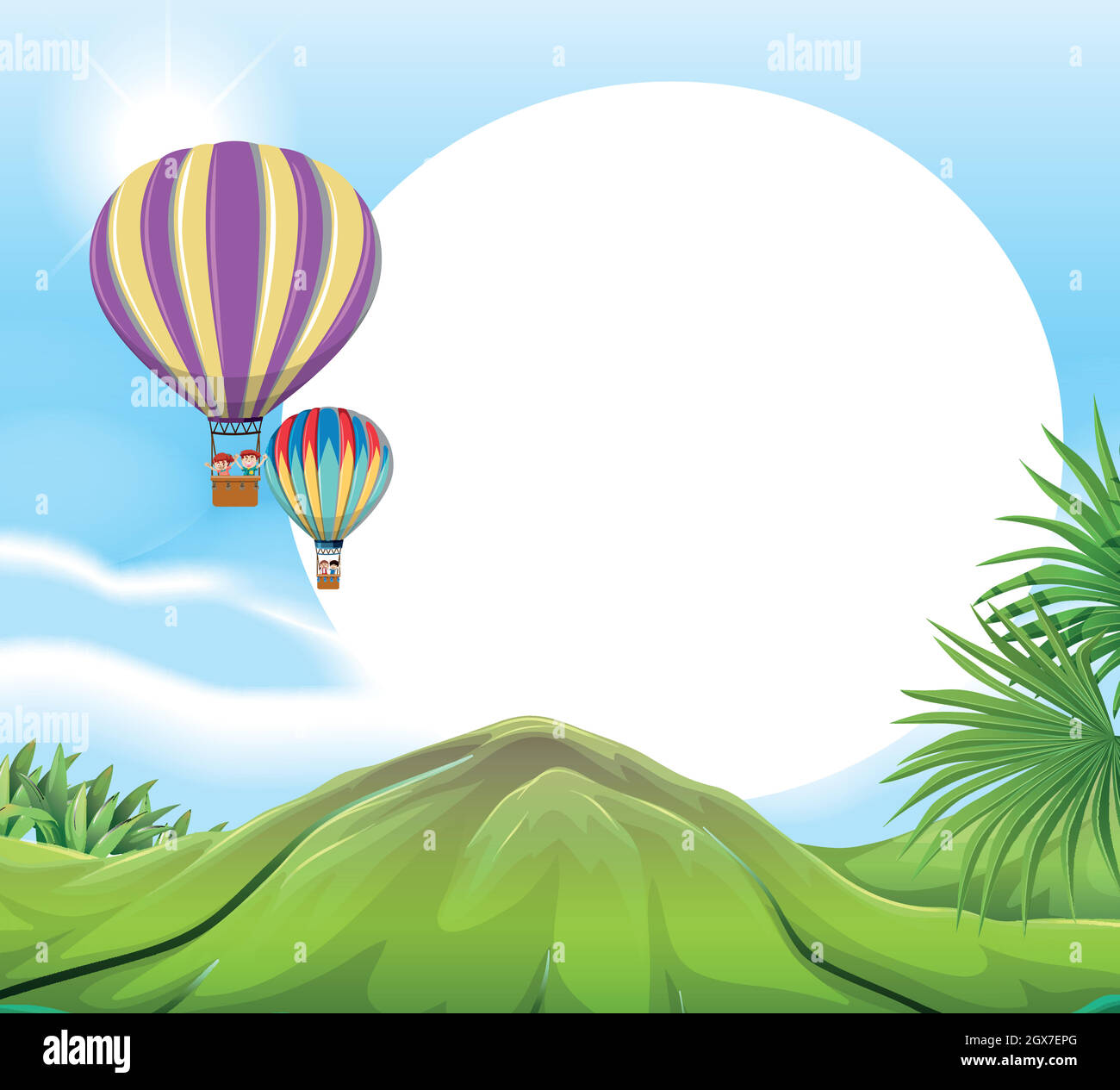 Hot air balloon template Stock Vector Image & Art - Alamy