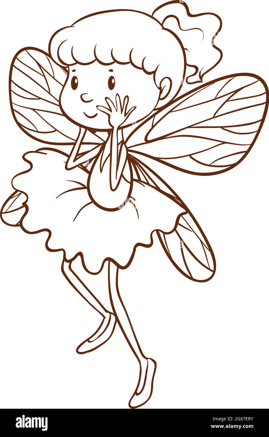 A simple sketch of a fairy Stock Vector Image & Art - Alamy