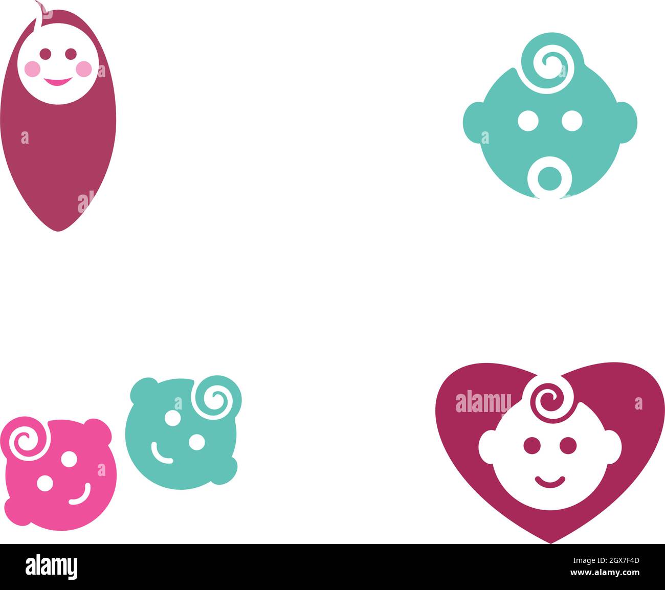 Baby care logo vector icon template Stock Vector Image & Art - Alamy