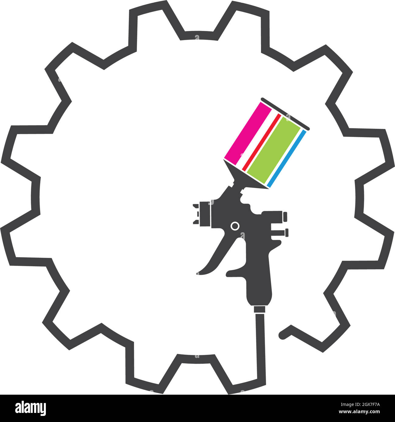 spraygun vector icon illustration design Stock Vector Image & Art - Alamy