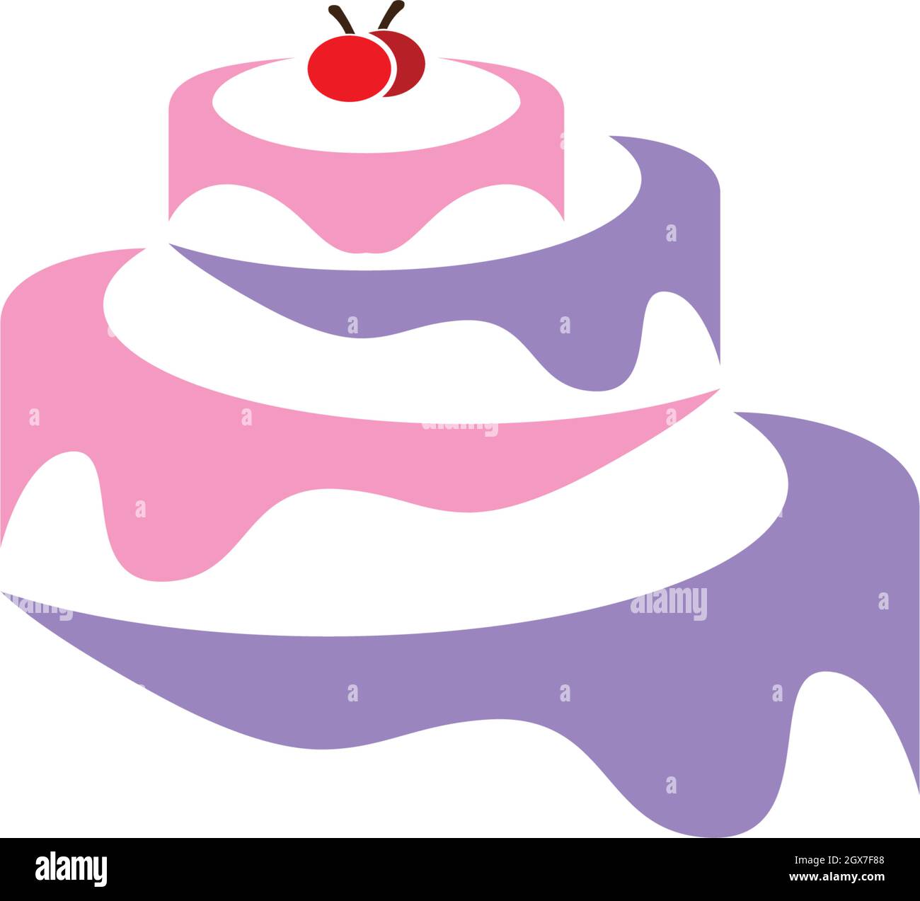 Cake logo vector ilustration template Stock Vector Image & Art - Alamy