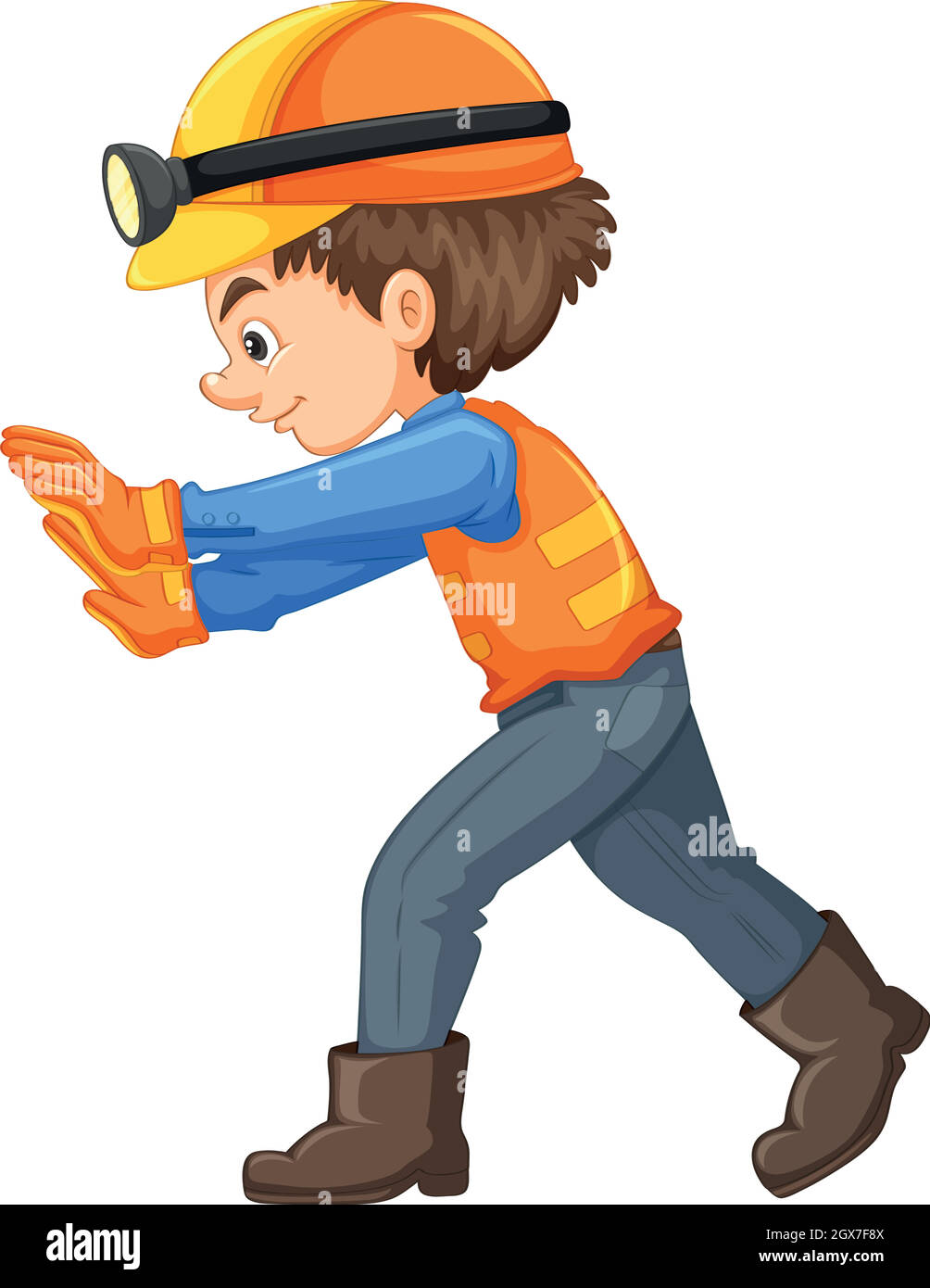 Male construction worker on Stock Vector Images - Alamy