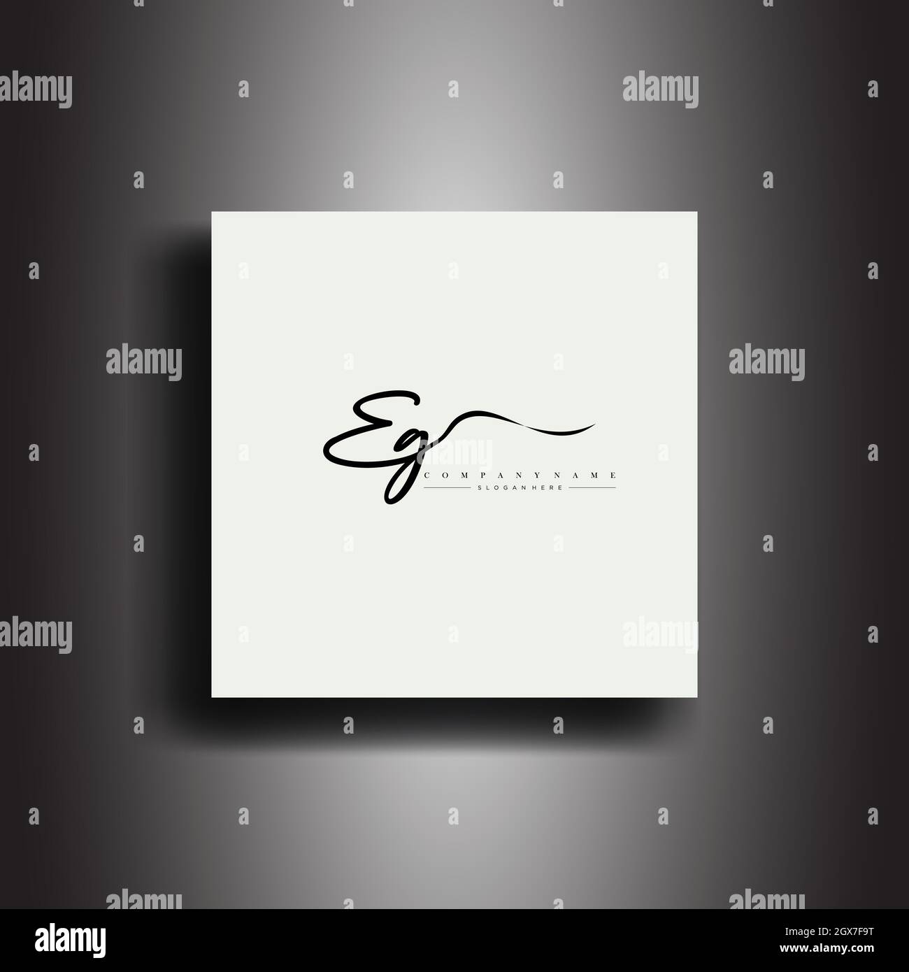 EG Signature style monogram.Calligraphic lettering icon and handwriting ...