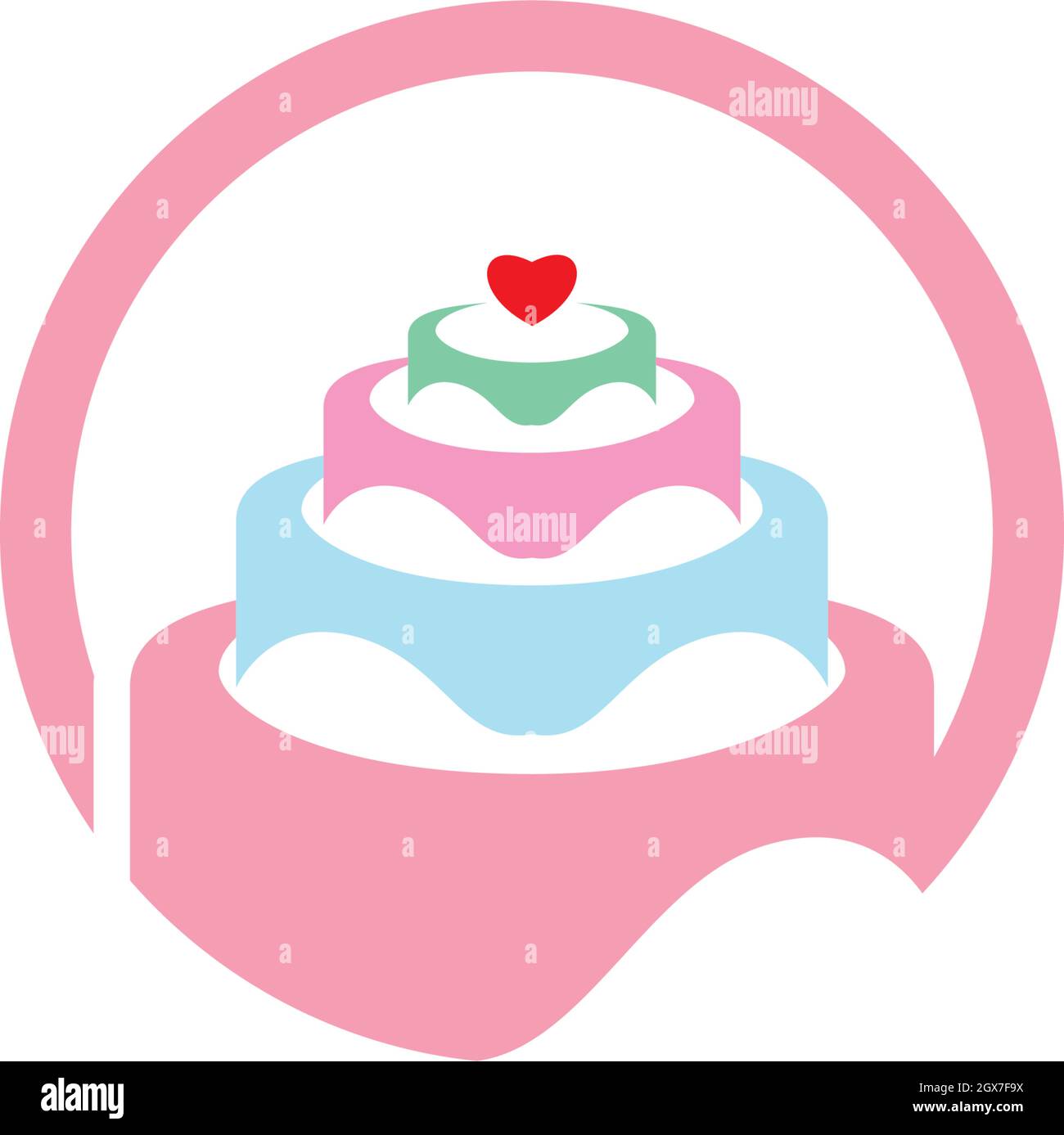 Cake logo vector ilustration template Stock Vector Image & Art - Alamy