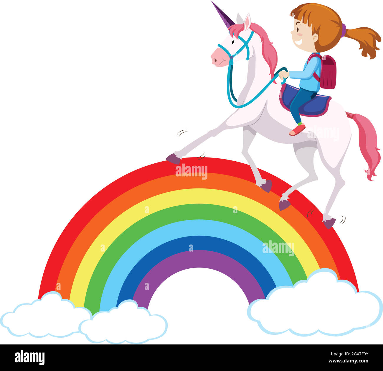 Unicorn with rainbow clouds hi-res stock photography and images - Alamy