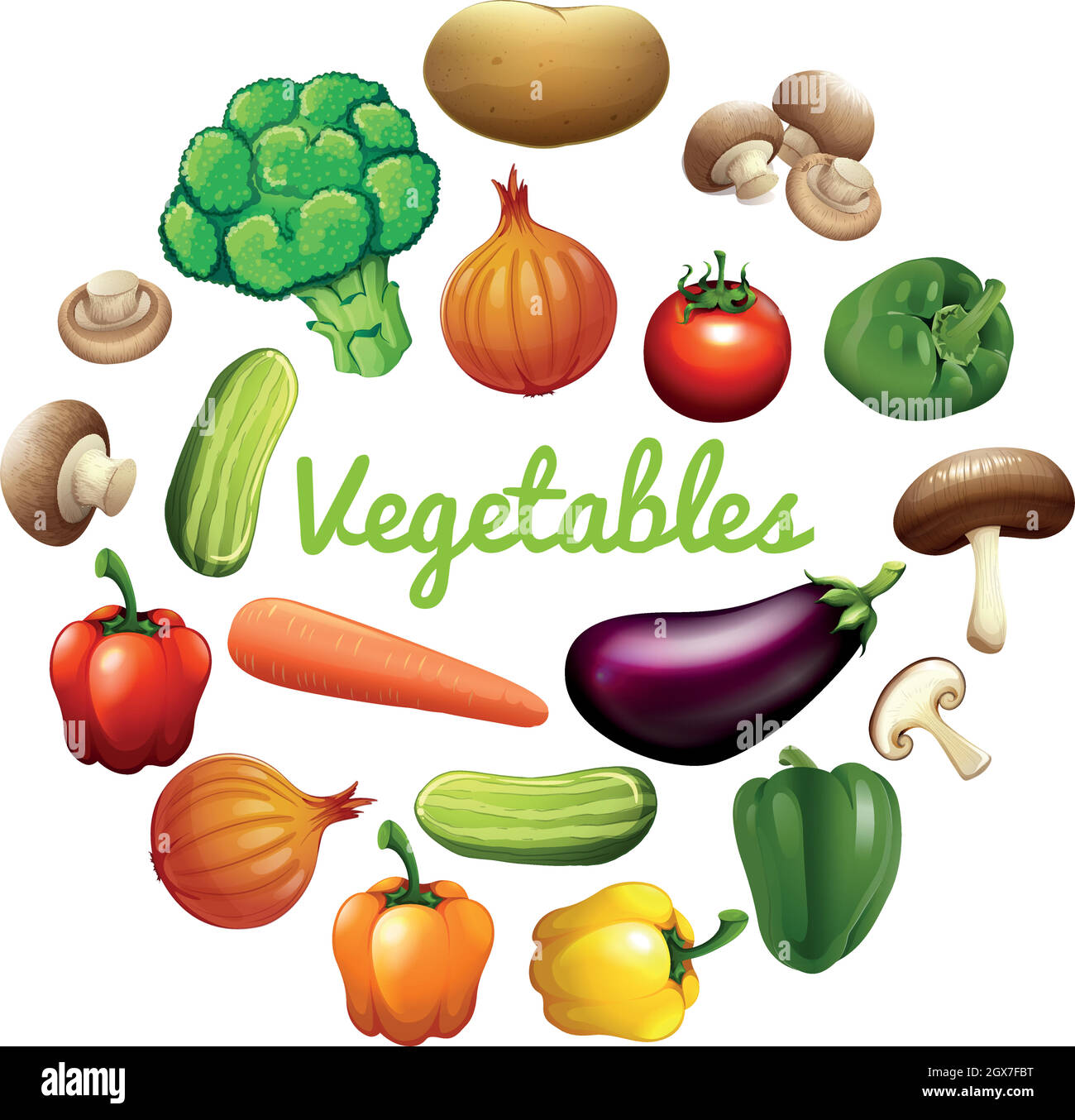 Banner design with fresh vegetables Stock Vector Image & Art - Alamy