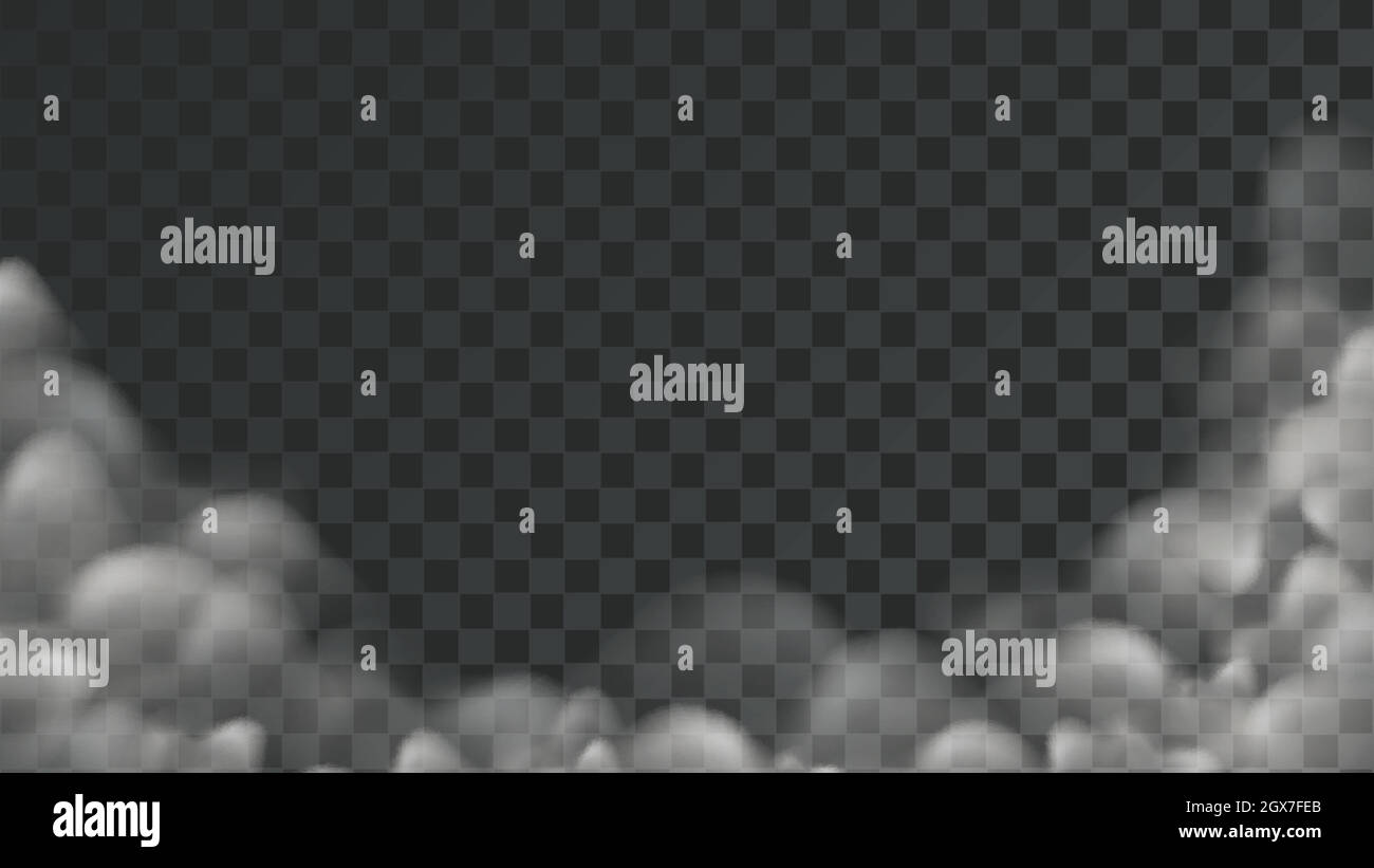 Fog Rising White Steam Natural Phenomenon Vector Stock Vector Image ...