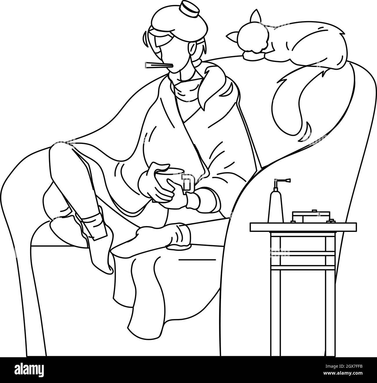 Temperature by mouth Black and White Stock Photos & Images - Alamy