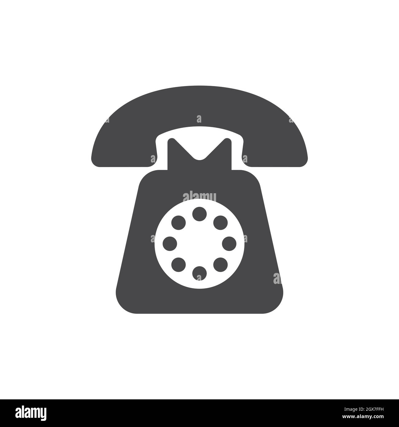 Black old vintage phone Stock Vector Images - Alamy