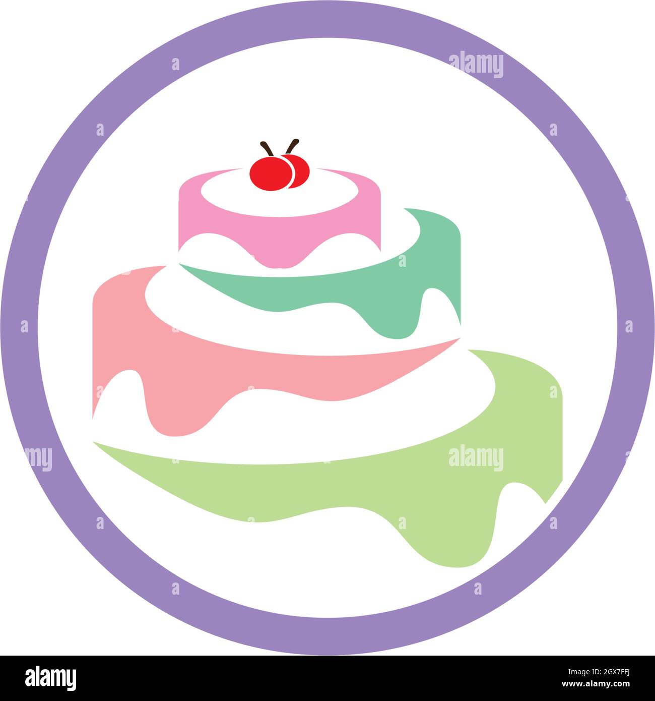 Cake logo vector ilustration template Stock Vector Image & Art - Alamy