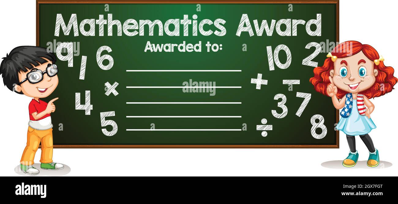 Mathematics award template concept Stock Vector Image & Art - Alamy