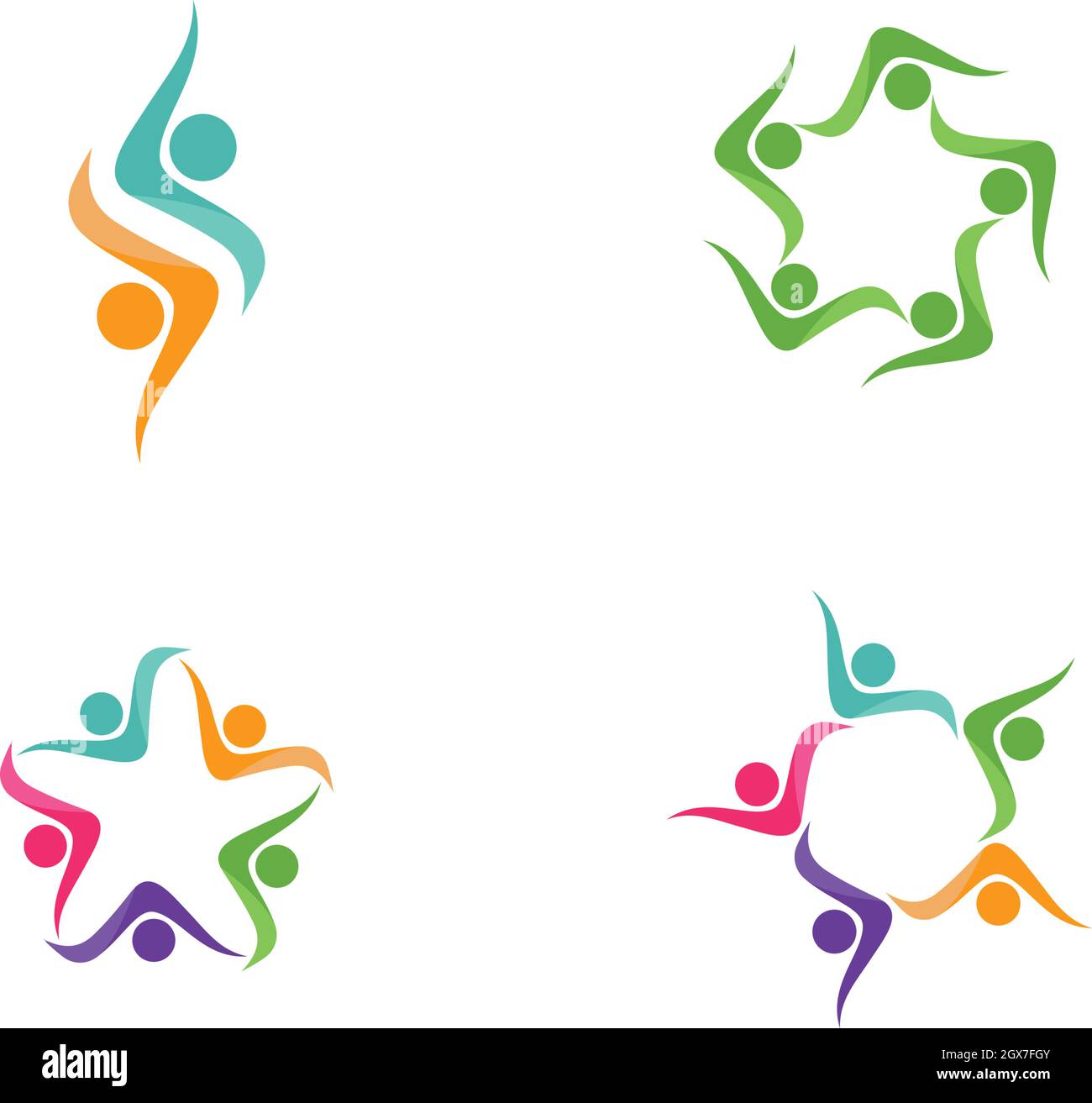 Community, network and social icon design template Stock Vector Image ...