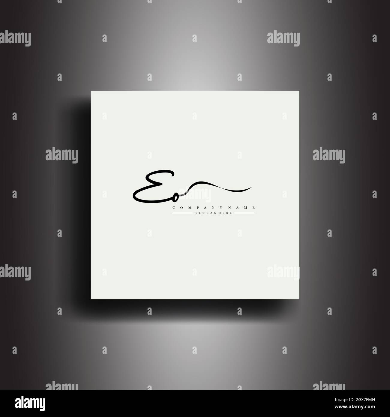 EO Signature style monogram.Calligraphic lettering icon and handwriting ...