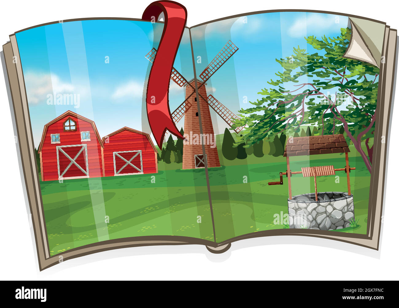 Illustration kid on book Stock Vector Images - Alamy