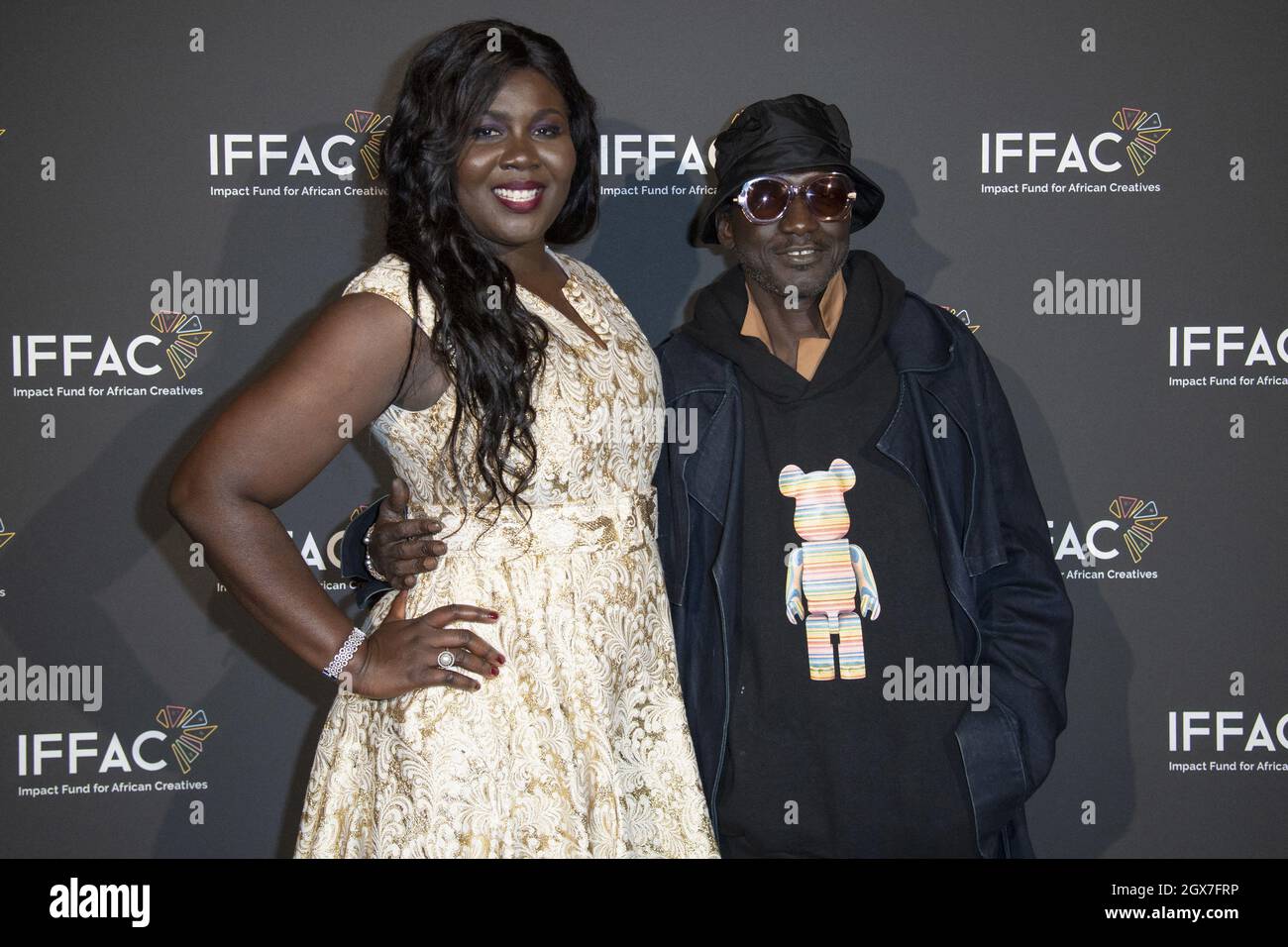 Roberta Annan and Jenke Ahmed Tailly attending the IFAAC Party as part ...