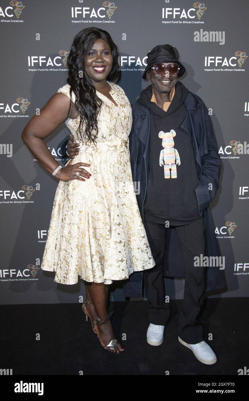 Roberta Annan and Jenke Ahmed Tailly attending the IFAAC Party as part ...