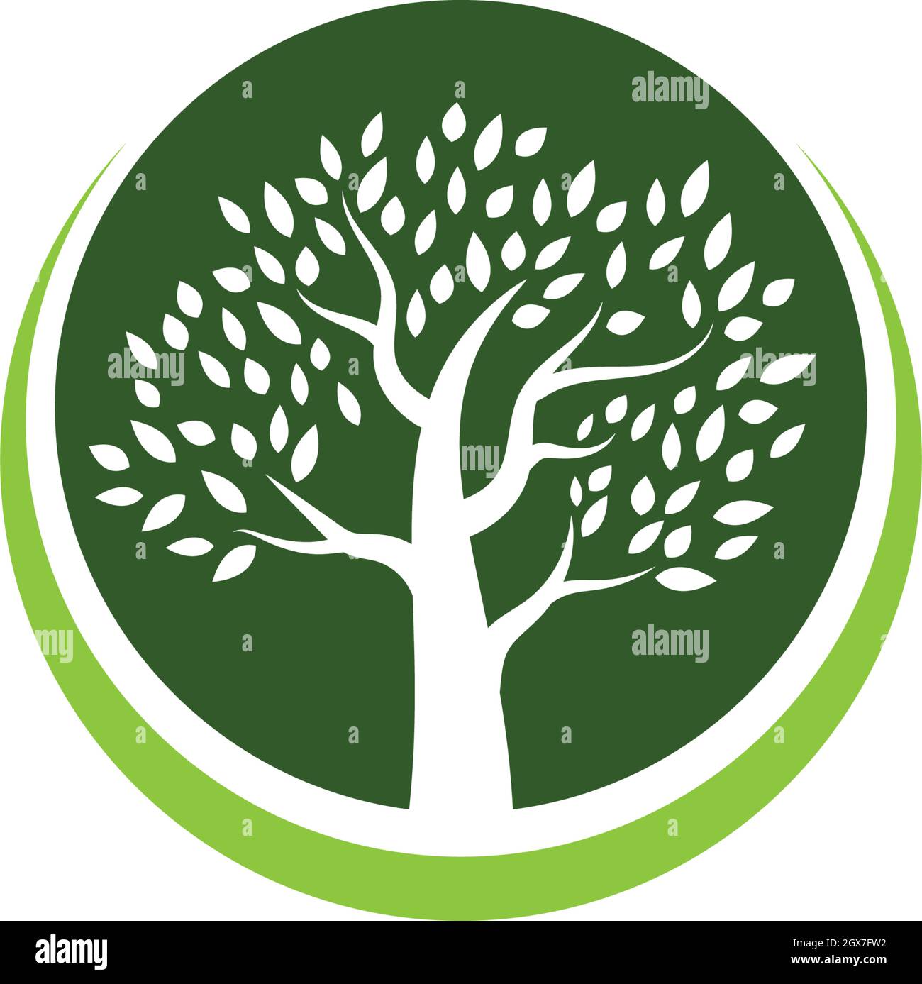 Tree icon logo template vector illustration Stock Vector Image & Art ...