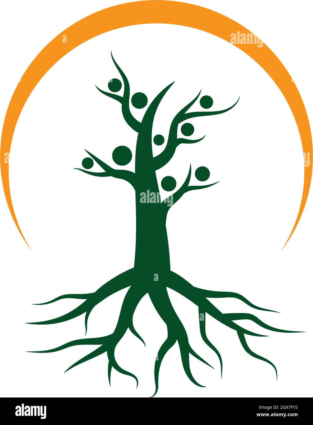 family tree logo template vector illustration Stock Vector Image & Art ...