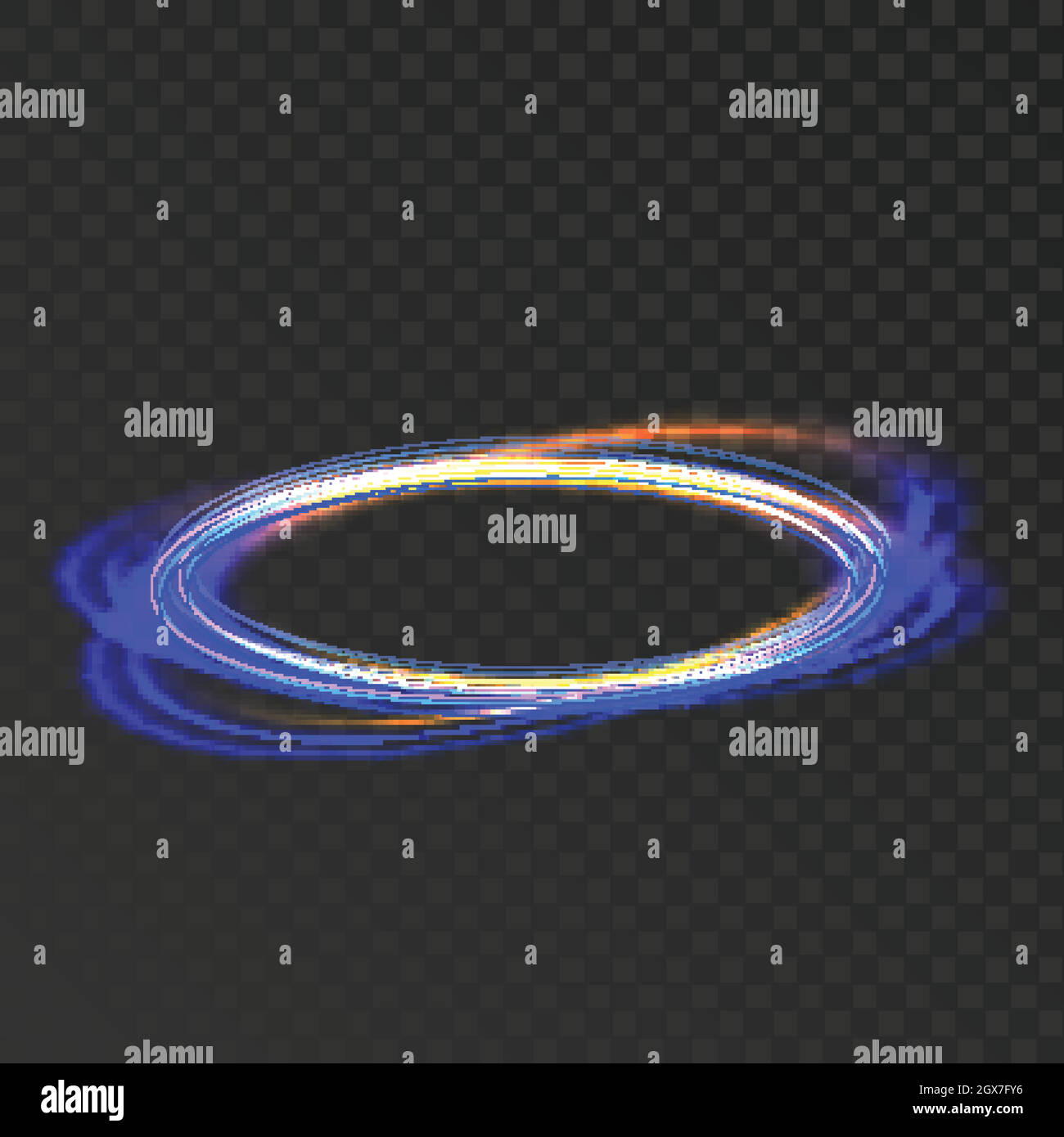 Glowing Circle Mystic Shine Frame Effect Vector Stock Vector Image ...