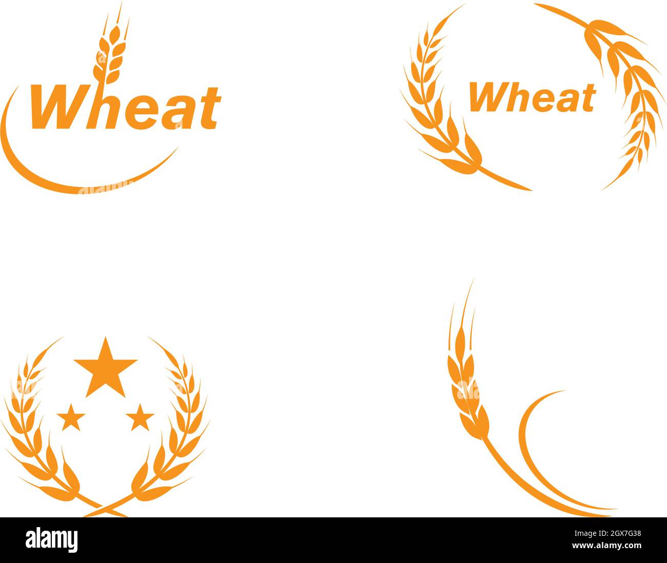 wheat Logo Template vector icon design Stock Vector Image & Art - Alamy