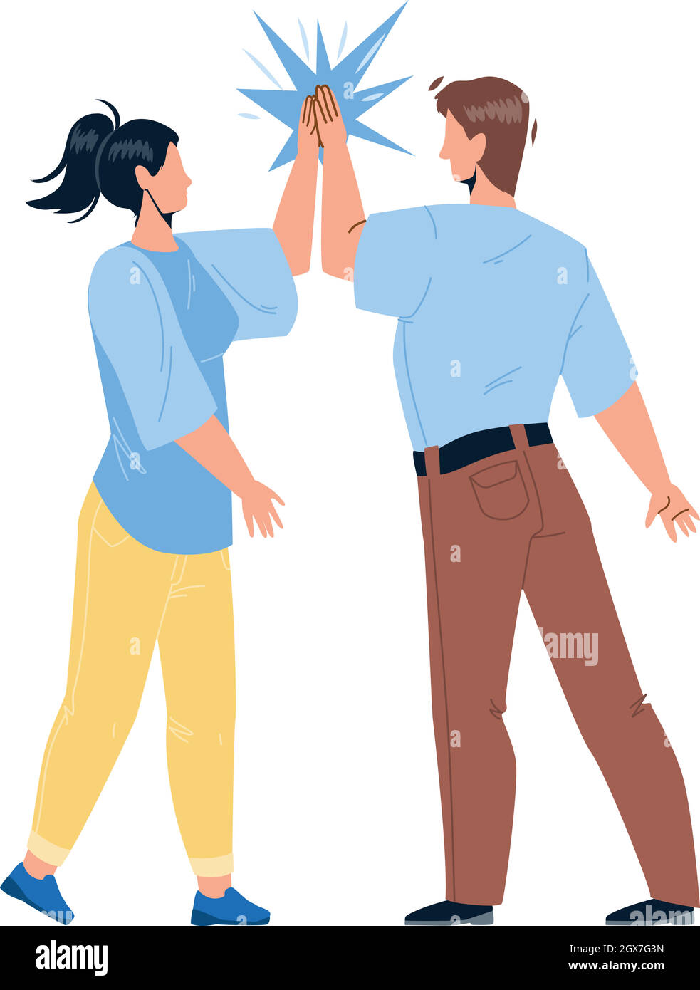 Celebrating man woman characters Stock Vector Images - Alamy