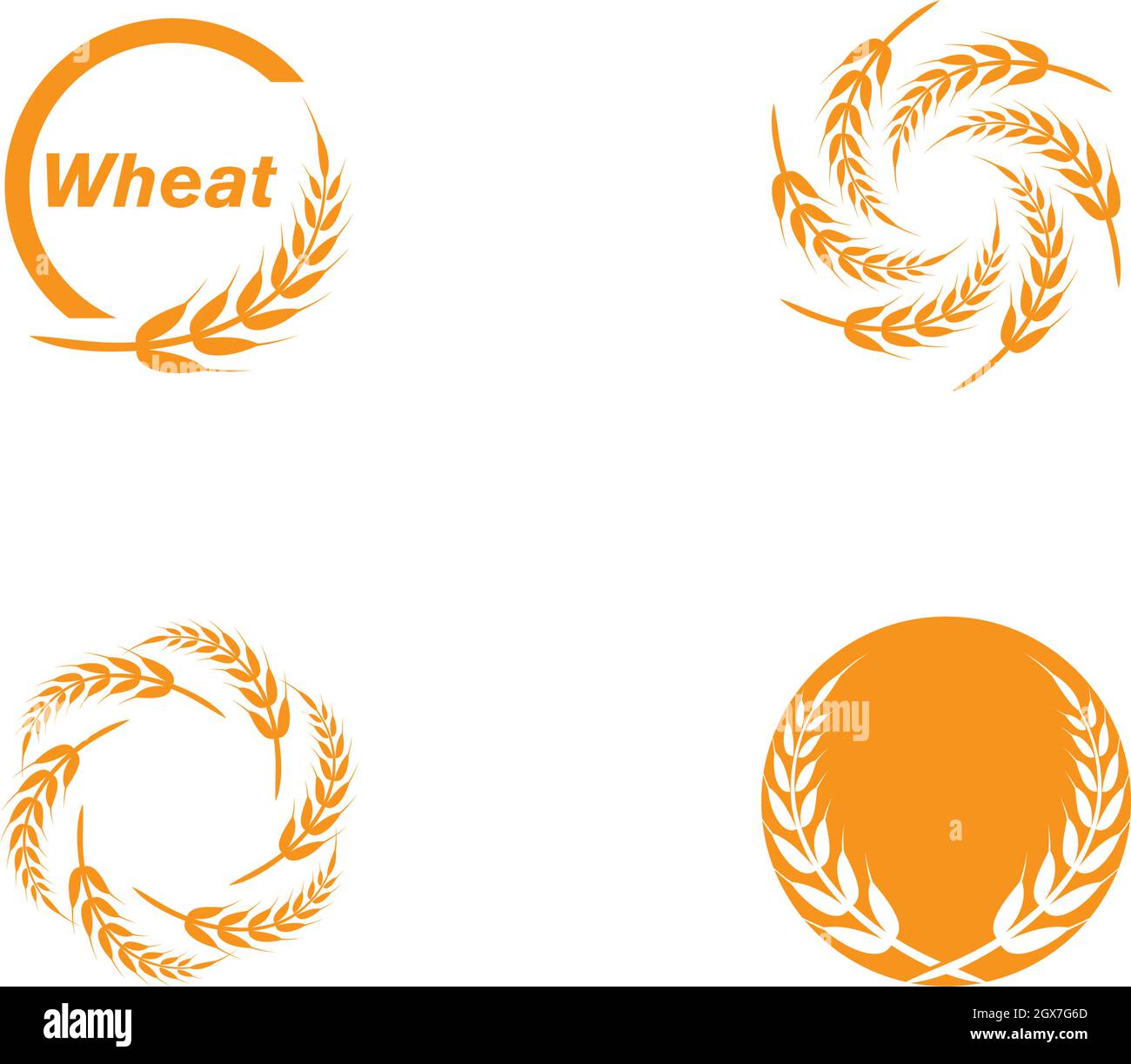 wheat Logo Template vector icon design Stock Vector Image & Art - Alamy