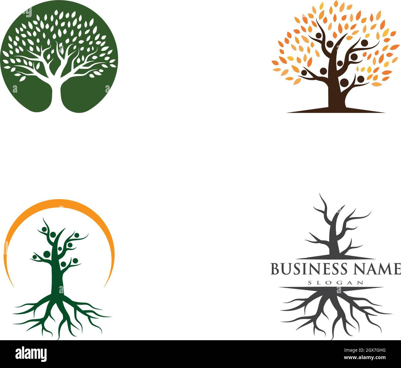 family tree logo template vector illustration Stock Vector Image & Art ...