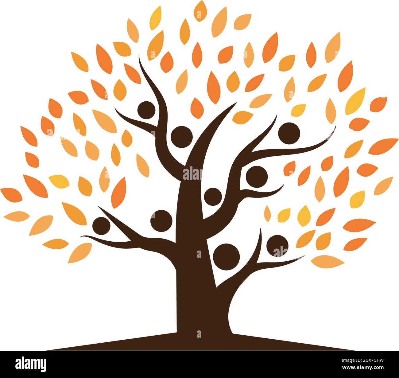 family tree logo template vector illustration Stock Vector Image & Art ...
