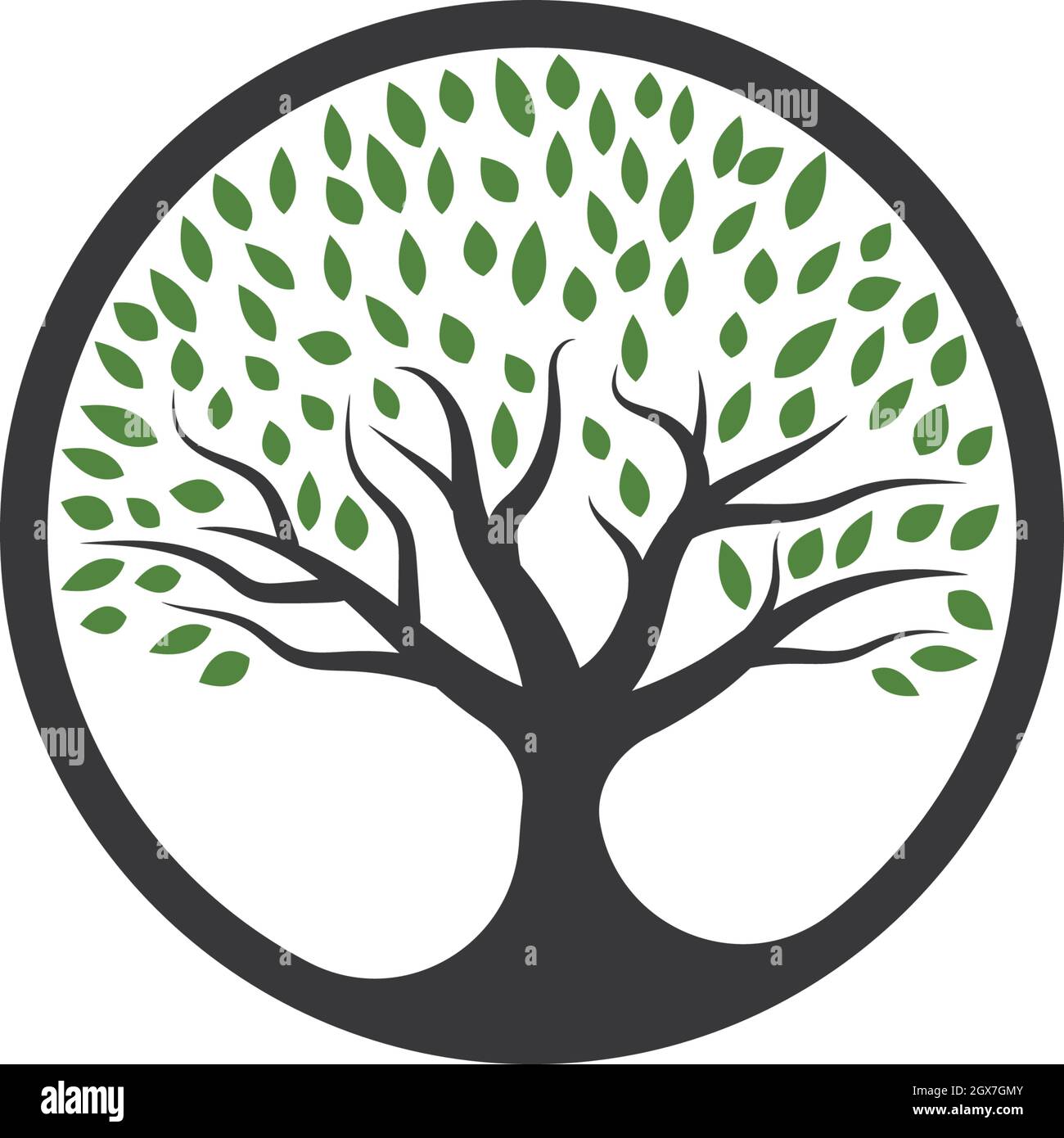 Tree icon logo template vector illustration Stock Vector Image & Art ...