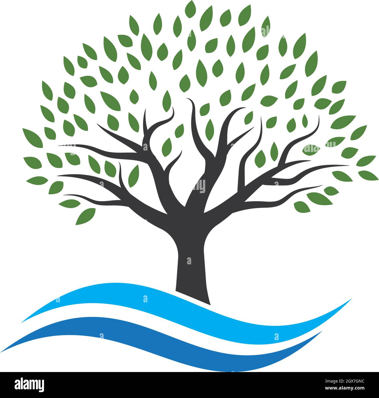 Tree icon logo template vector illustration Stock Vector Image & Art ...