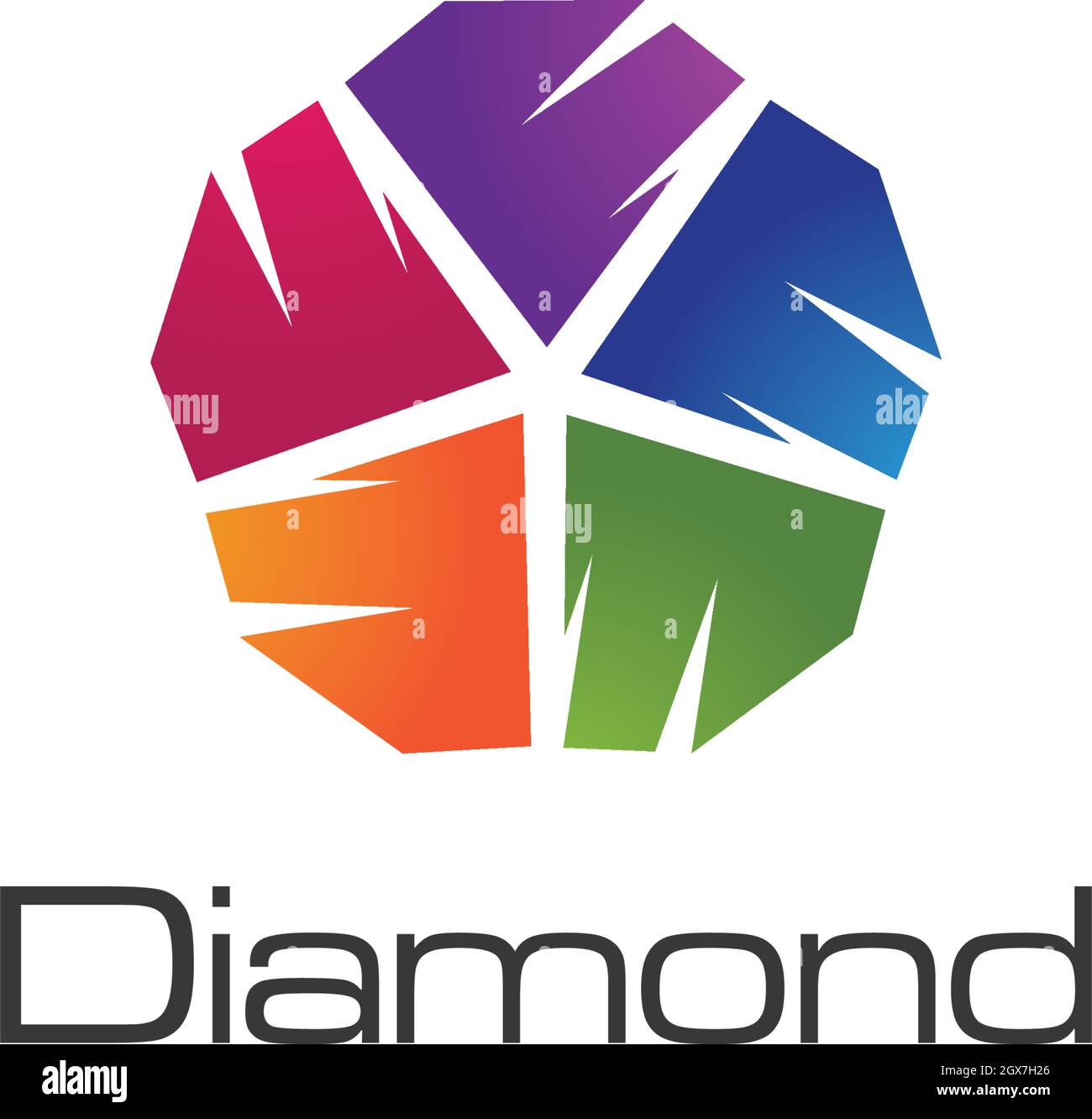 Diamond logo vector icon template Stock Vector Image & Art - Alamy