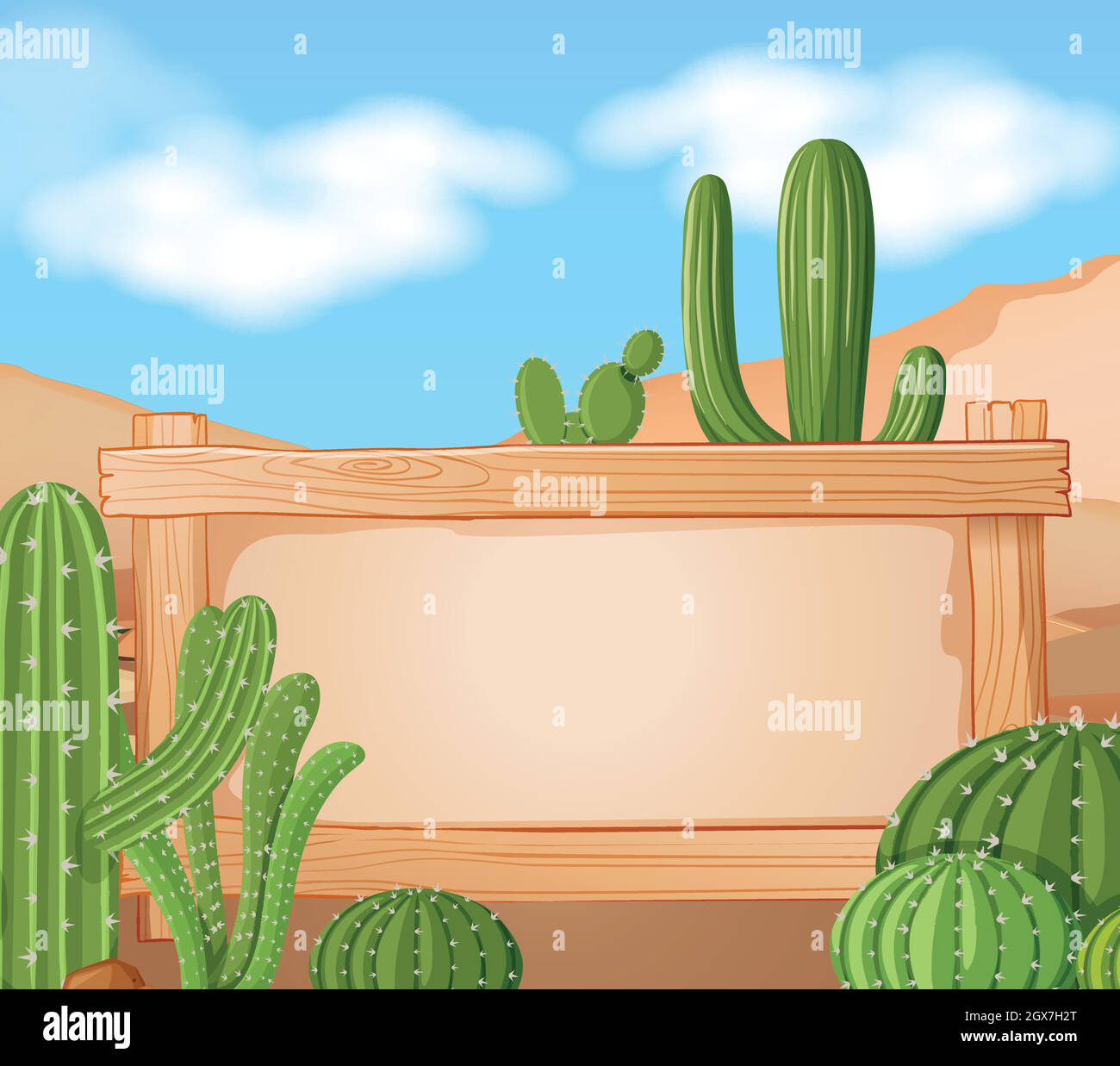 Border template with cactus in background Stock Vector Image & Art - Alamy