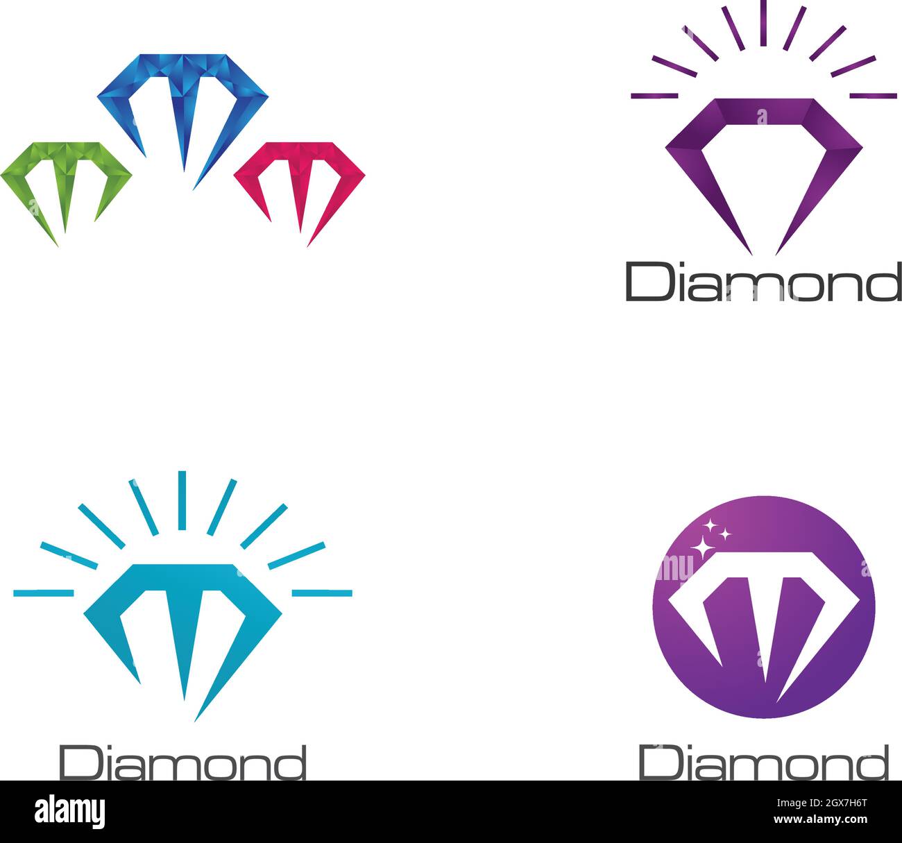 Diamond logo vector icon template Stock Vector Image & Art - Alamy