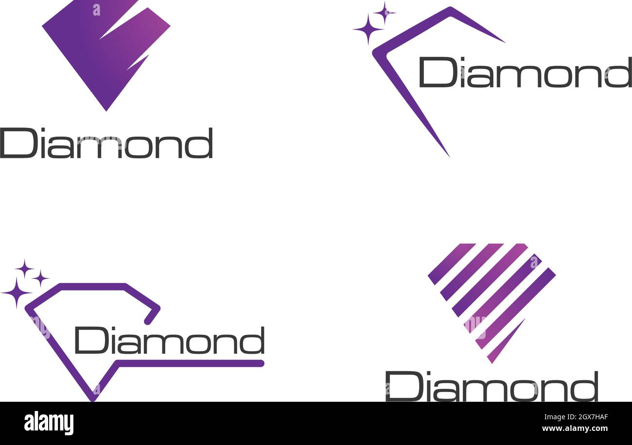 Diamond logo vector icon template Stock Vector Image & Art - Alamy