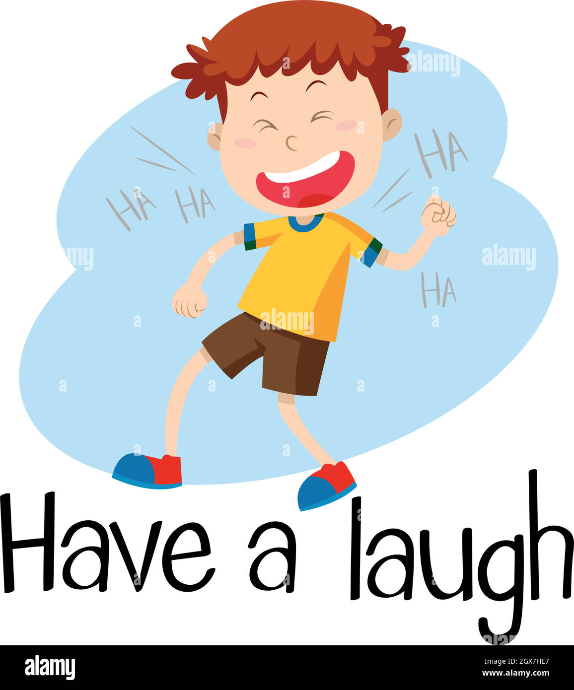 A boy laugh on White Background Stock Vector Image & Art - Alamy