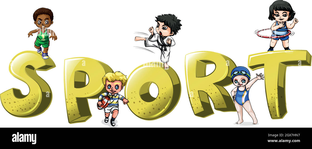 Girl doing karate isolated Stock Vector Images - Alamy